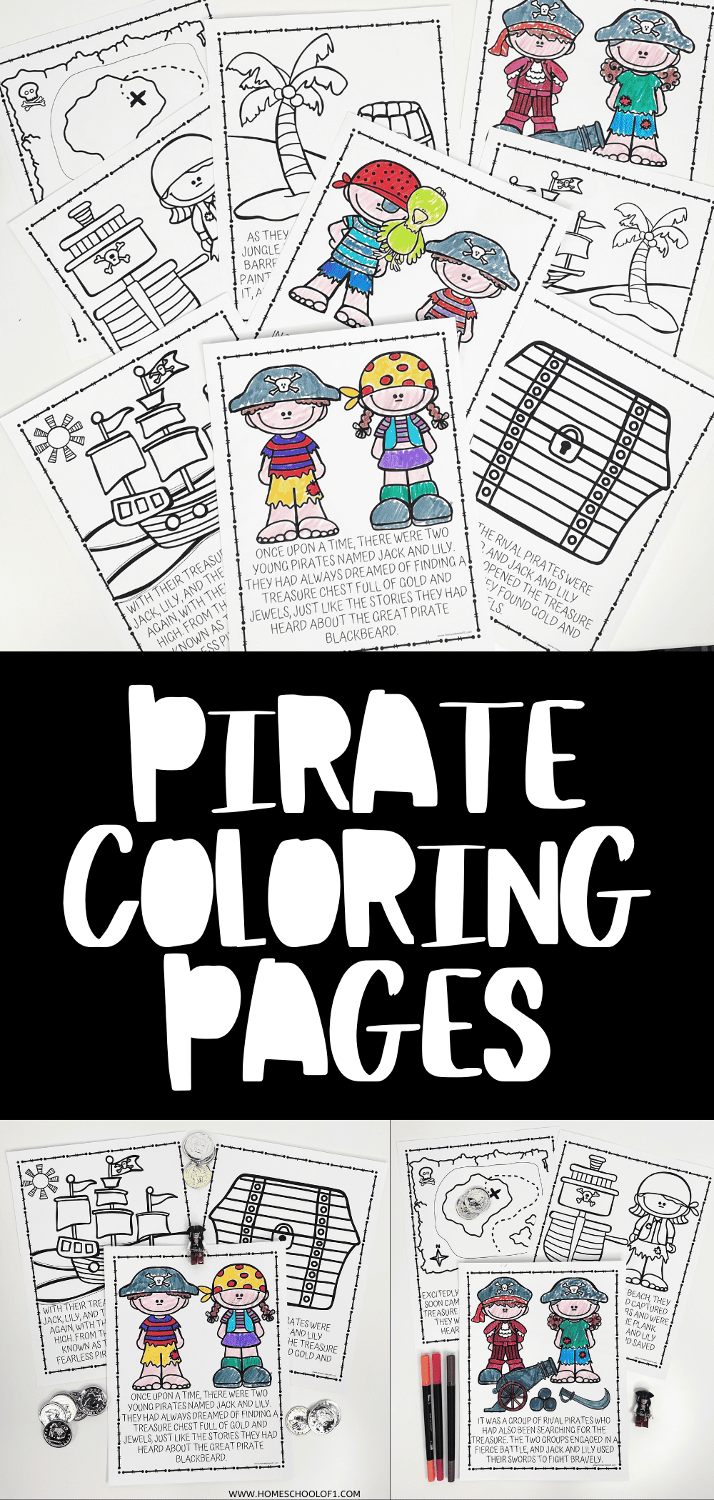 Free Pirate Coloring Pages for Kids (Printable Storybook)