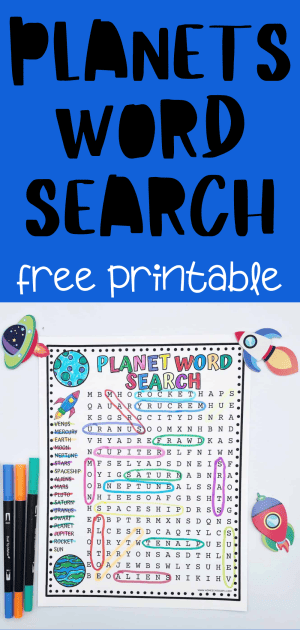 Planets Word Search Free Printable