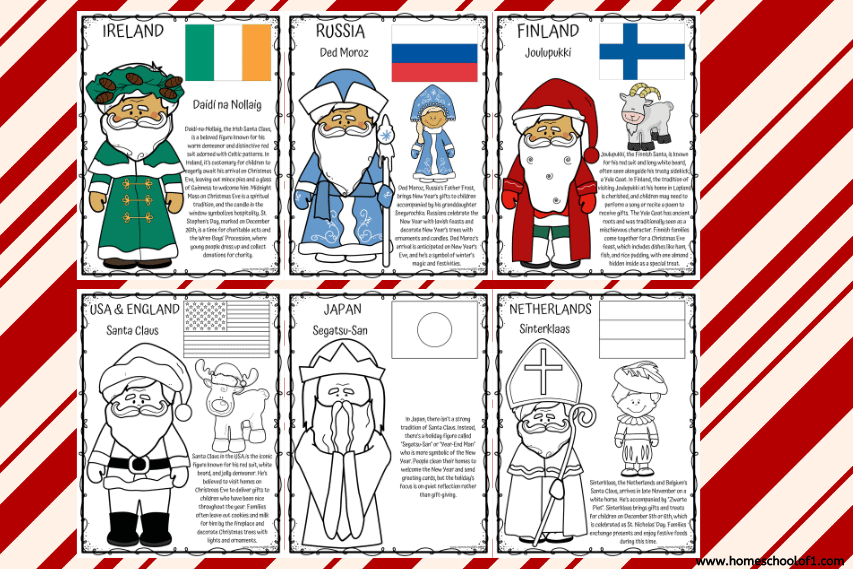 Free Christmas Around the World Coloring Pages