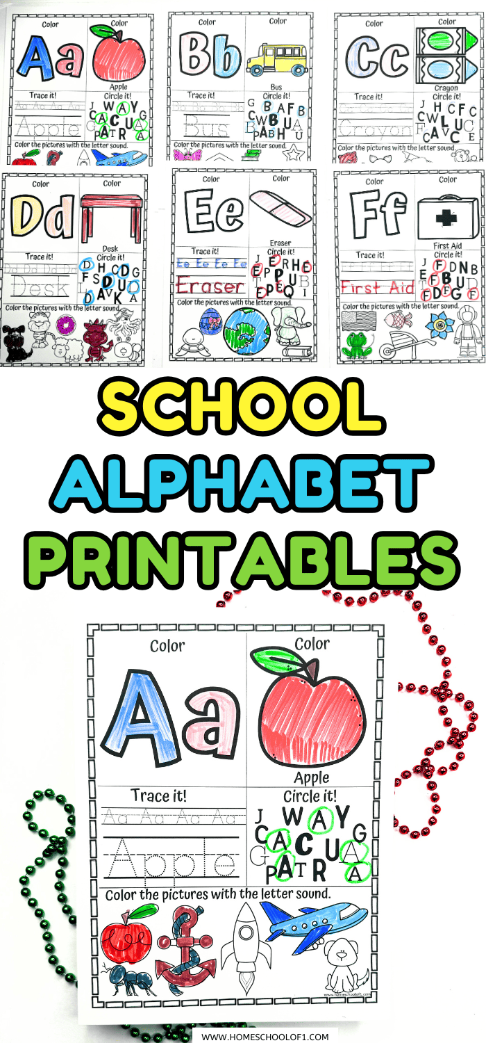 Free Back to School Alphabet Worksheets