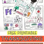 Free Thanksgiving Alphabet Worksheets (Color, Write & Trace)