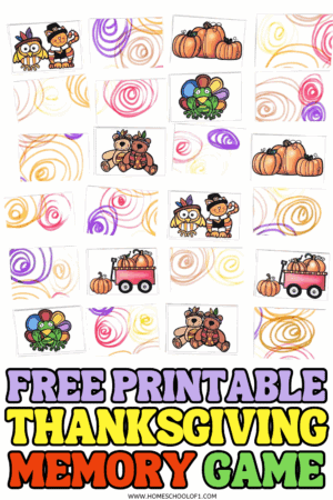 Free Thanksgiving Memory Game Printable