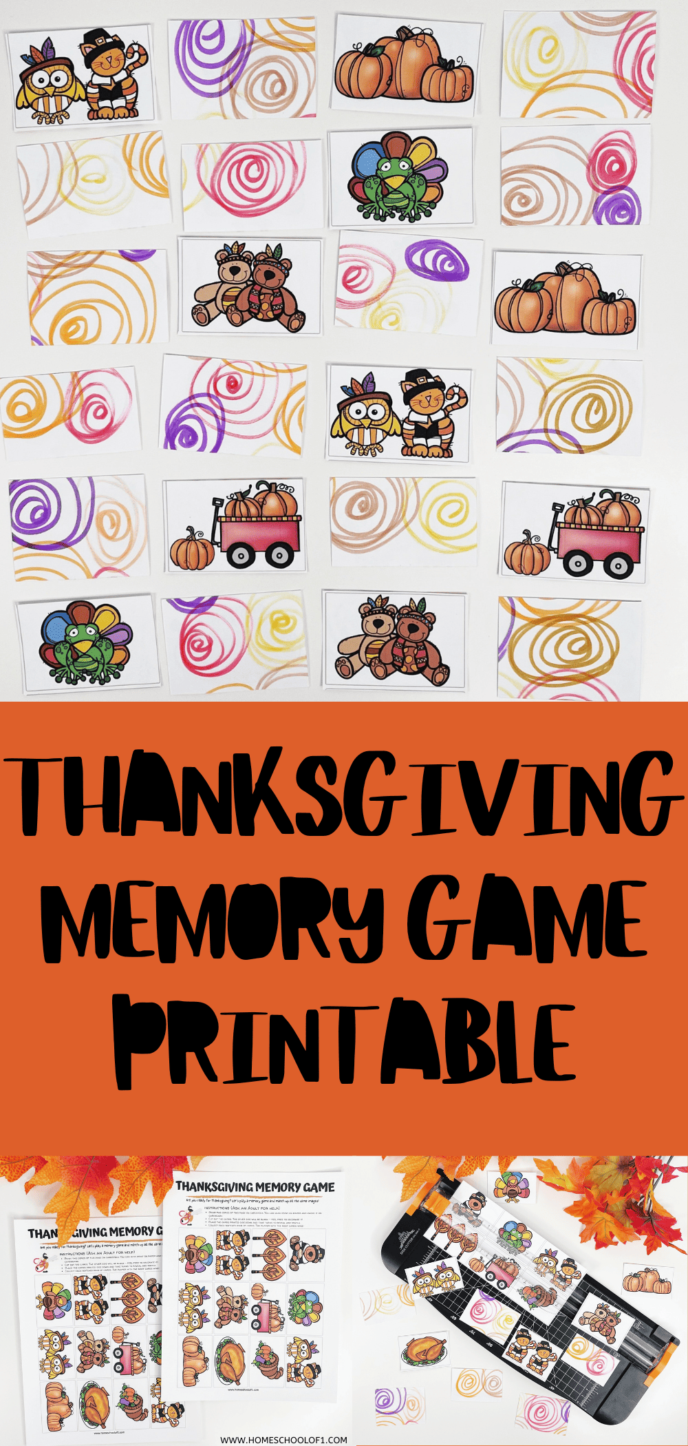 Free Thanksgiving Memory Game Printable