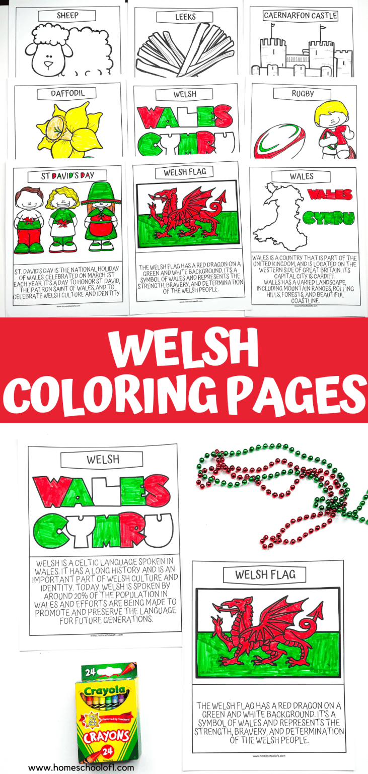 9 Free Welsh Coloring Pages