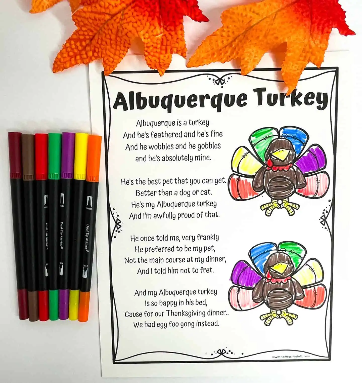 Thanksgiving Poetry for Kids (6 Free Printables)