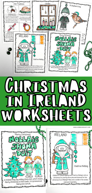 Free Christmas In Ireland Worksheets