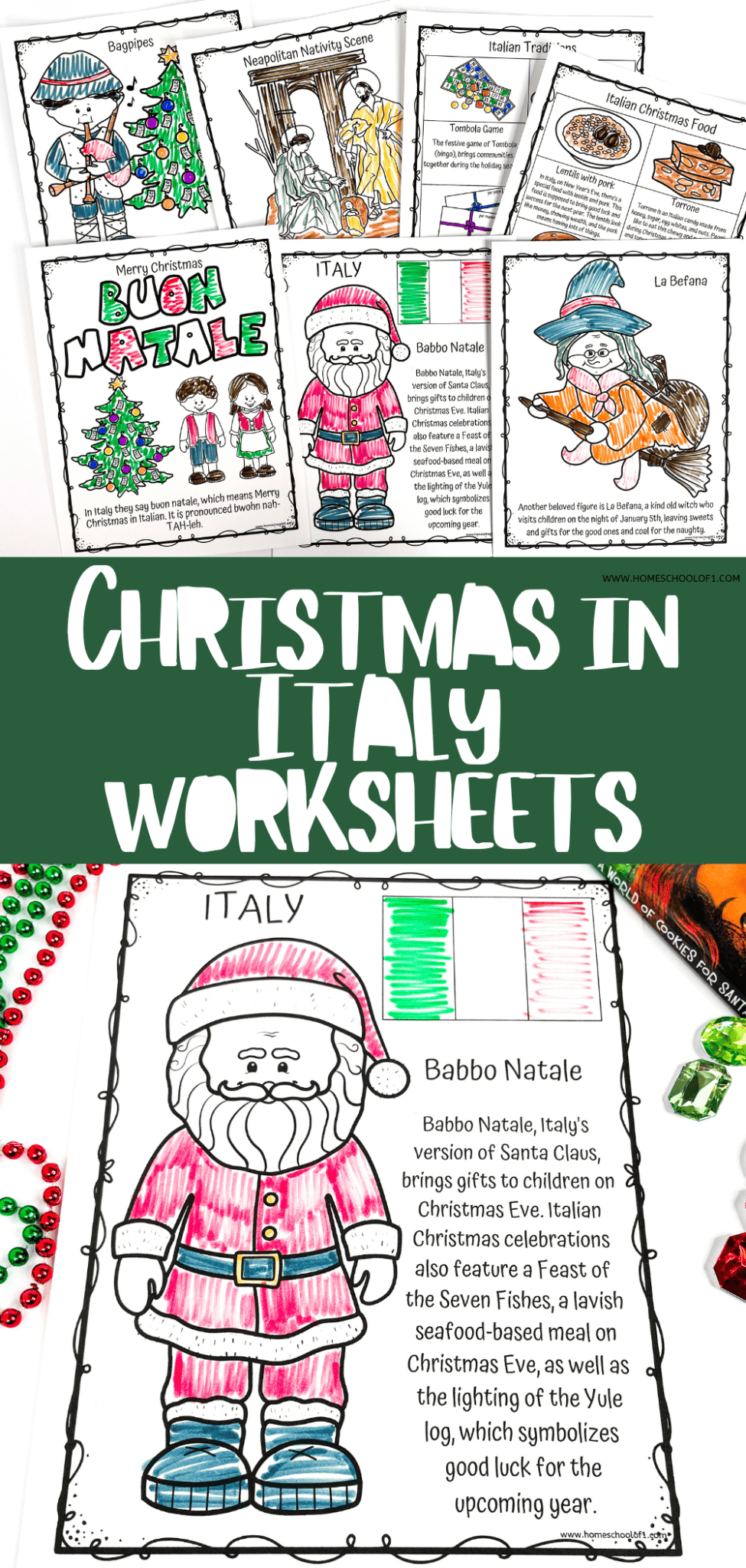 Free Christmas In Italy Worksheets