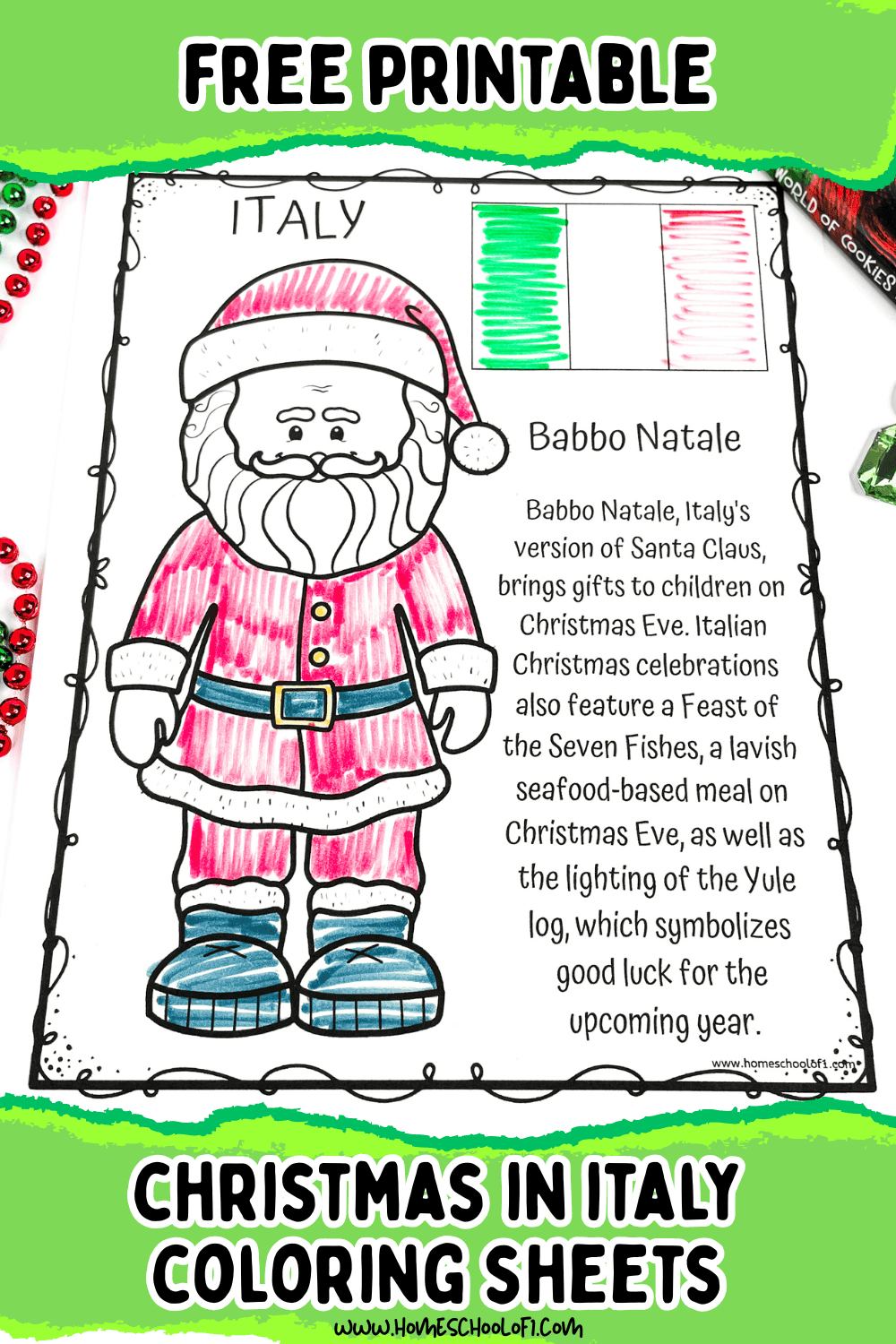 Free Christmas In Italy Worksheets