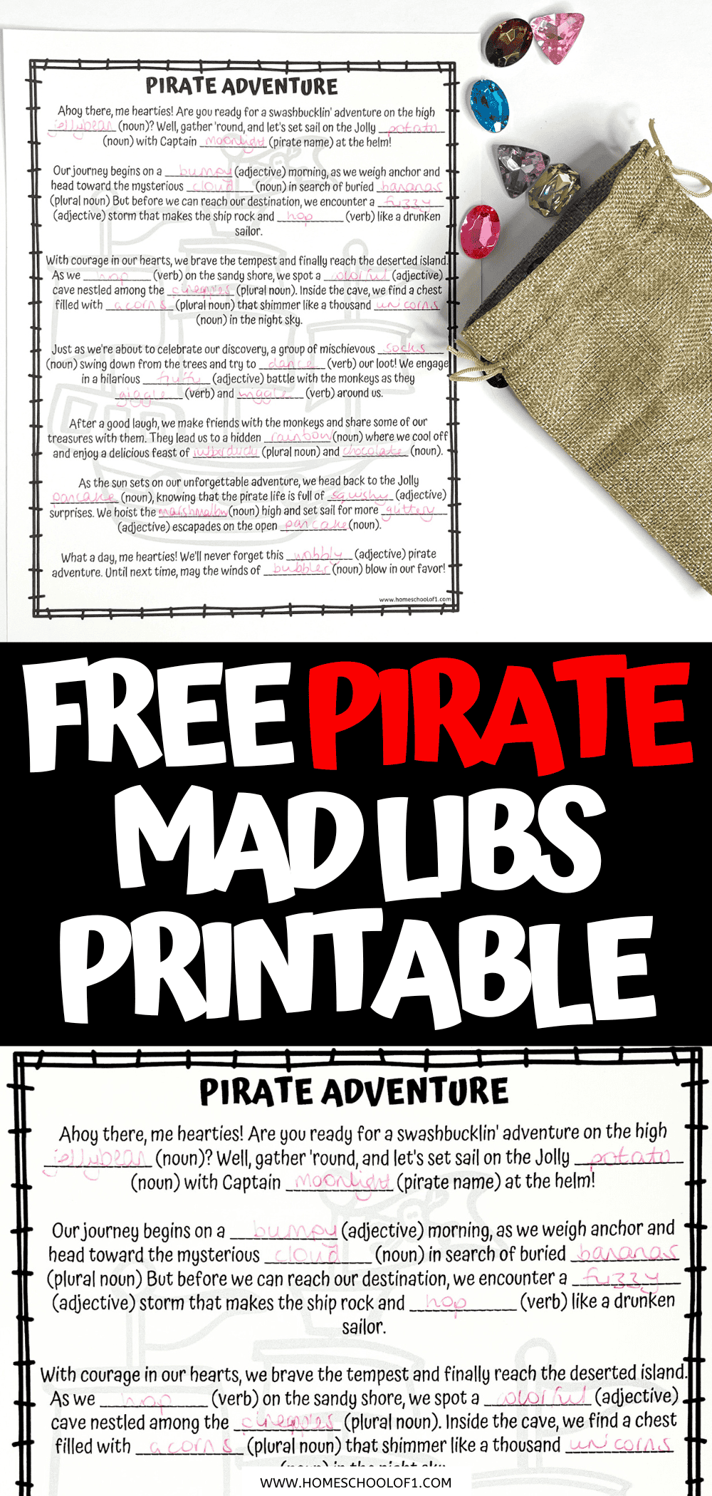 Free Pirate Mad Libs Printable
