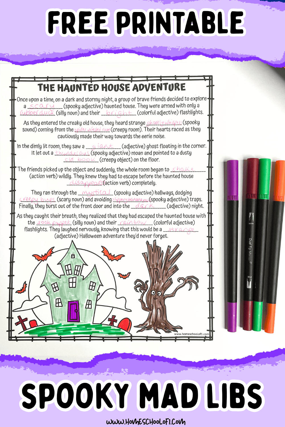 Free Spooky Mad Libs Printable for Halloween Writing Fun