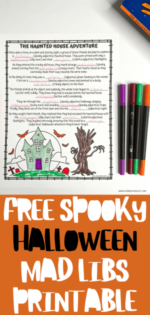 Spooky Mad Libs for Halloween (Free Printable)