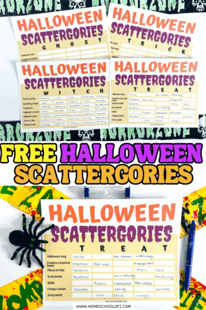 Free Halloween Scattergories Printable Game