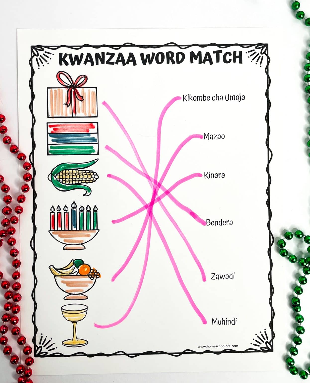 10 Free Kwanzaa Worksheets & Coloring Pages - Homeschool of 1
