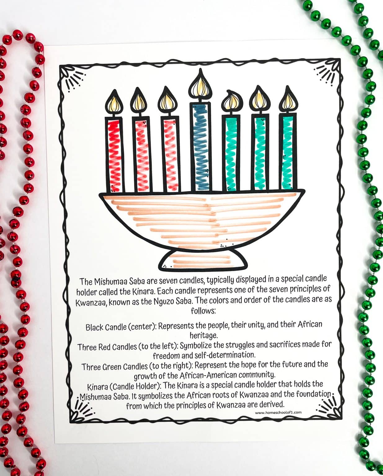 Free Kwanzaa Worksheets for Kids