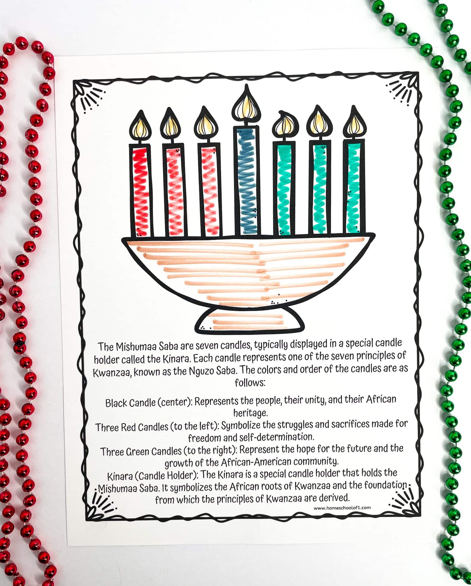 Free Kwanzaa Worksheets for Kids