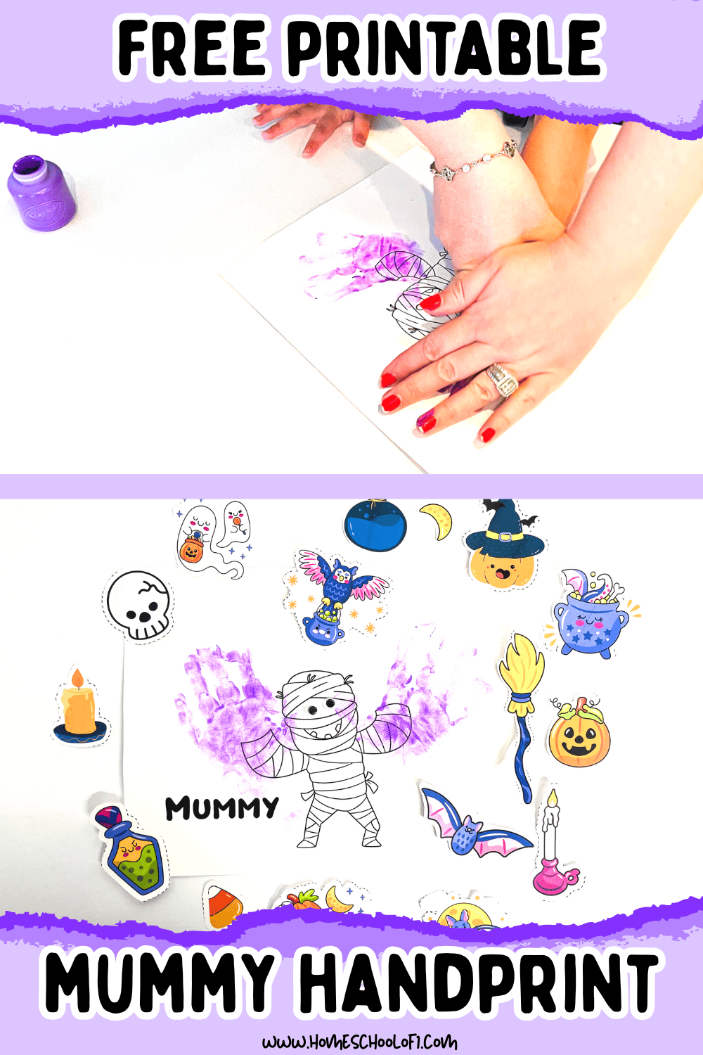 Free Mummy Handprint Craft for Kids (With Printable Template)