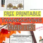 Thanksgiving Mad Libs Free Printable