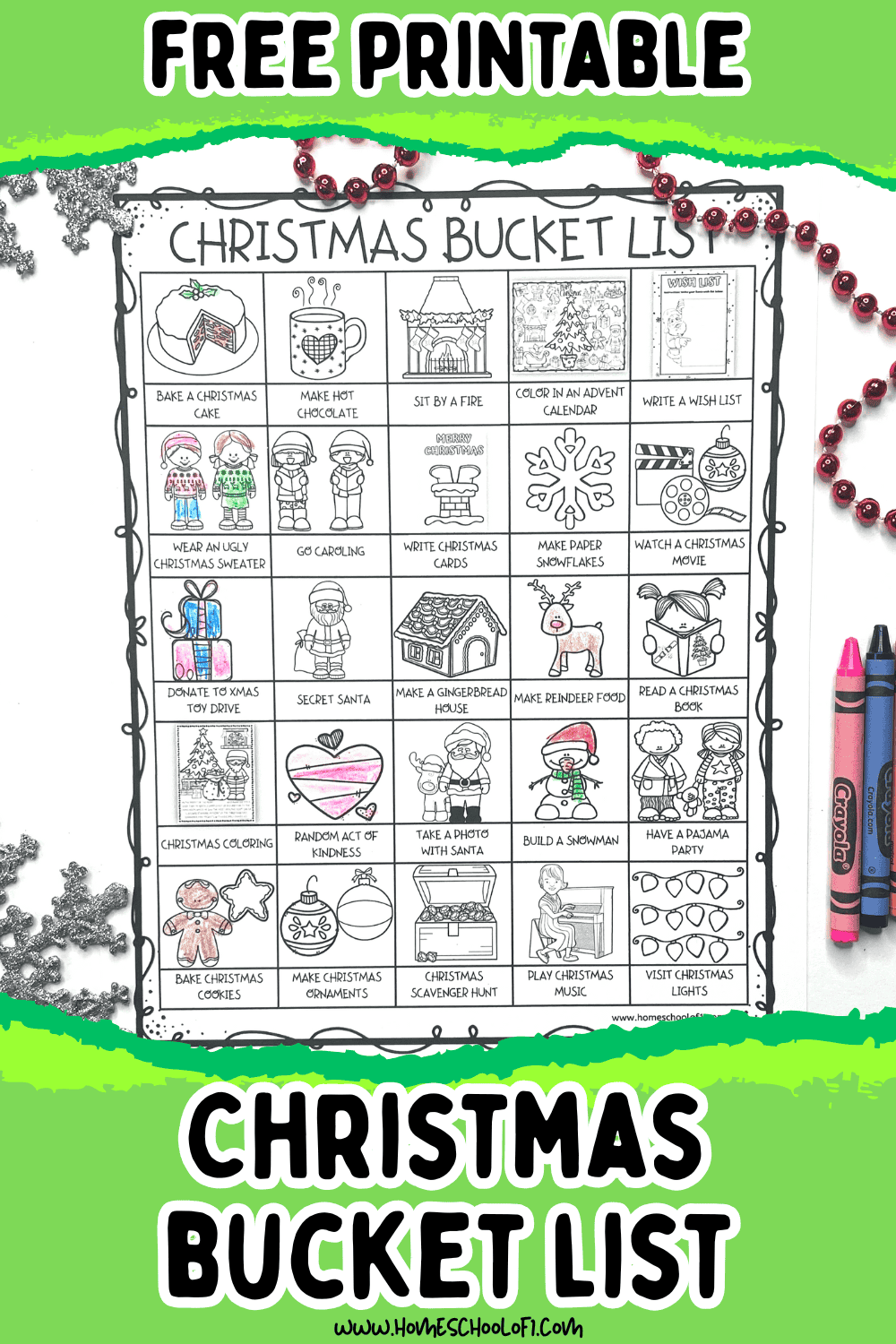 Free Printable Christmas Bucket List For Kids