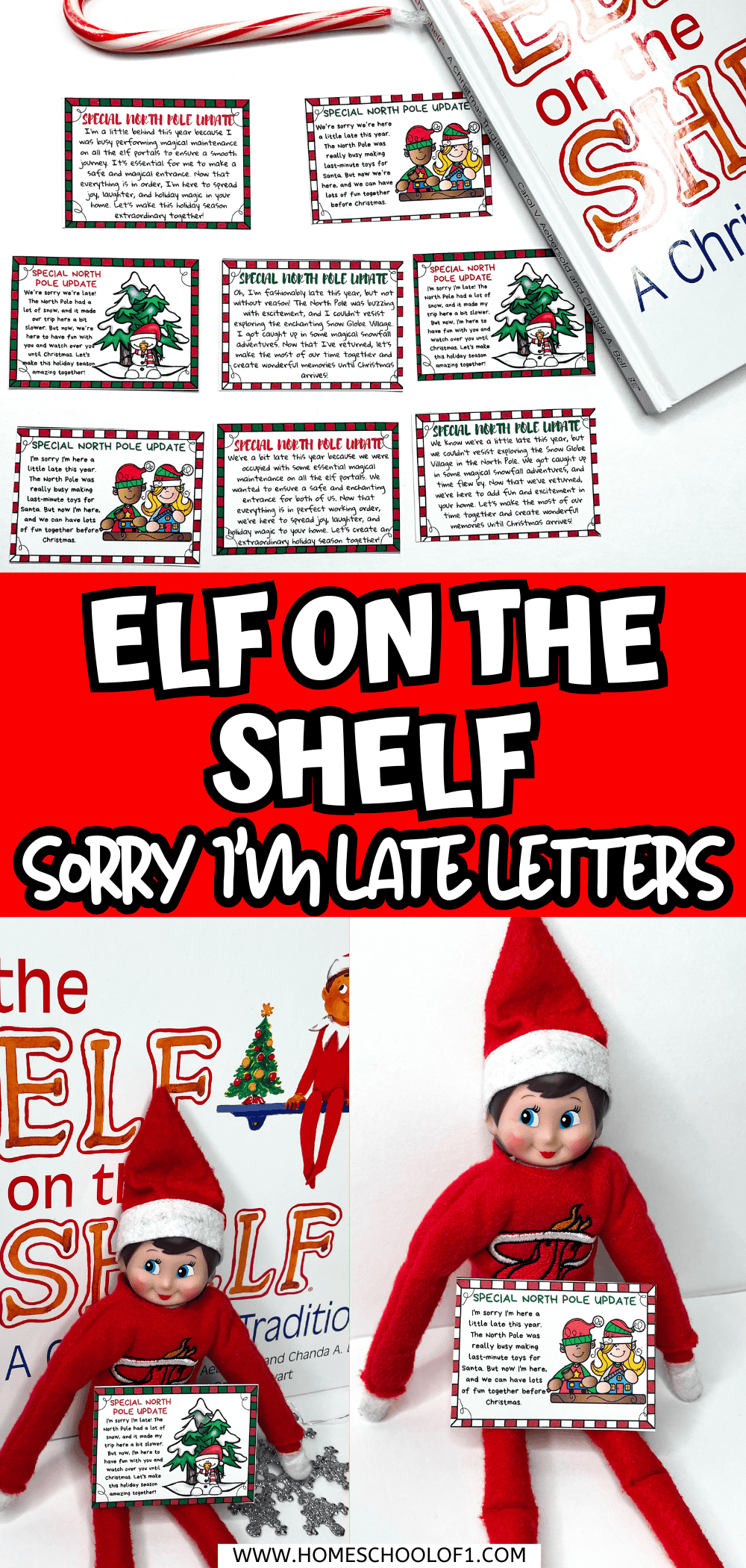 Free Printable Elf on the Shelf Sorry I'm Late Letter