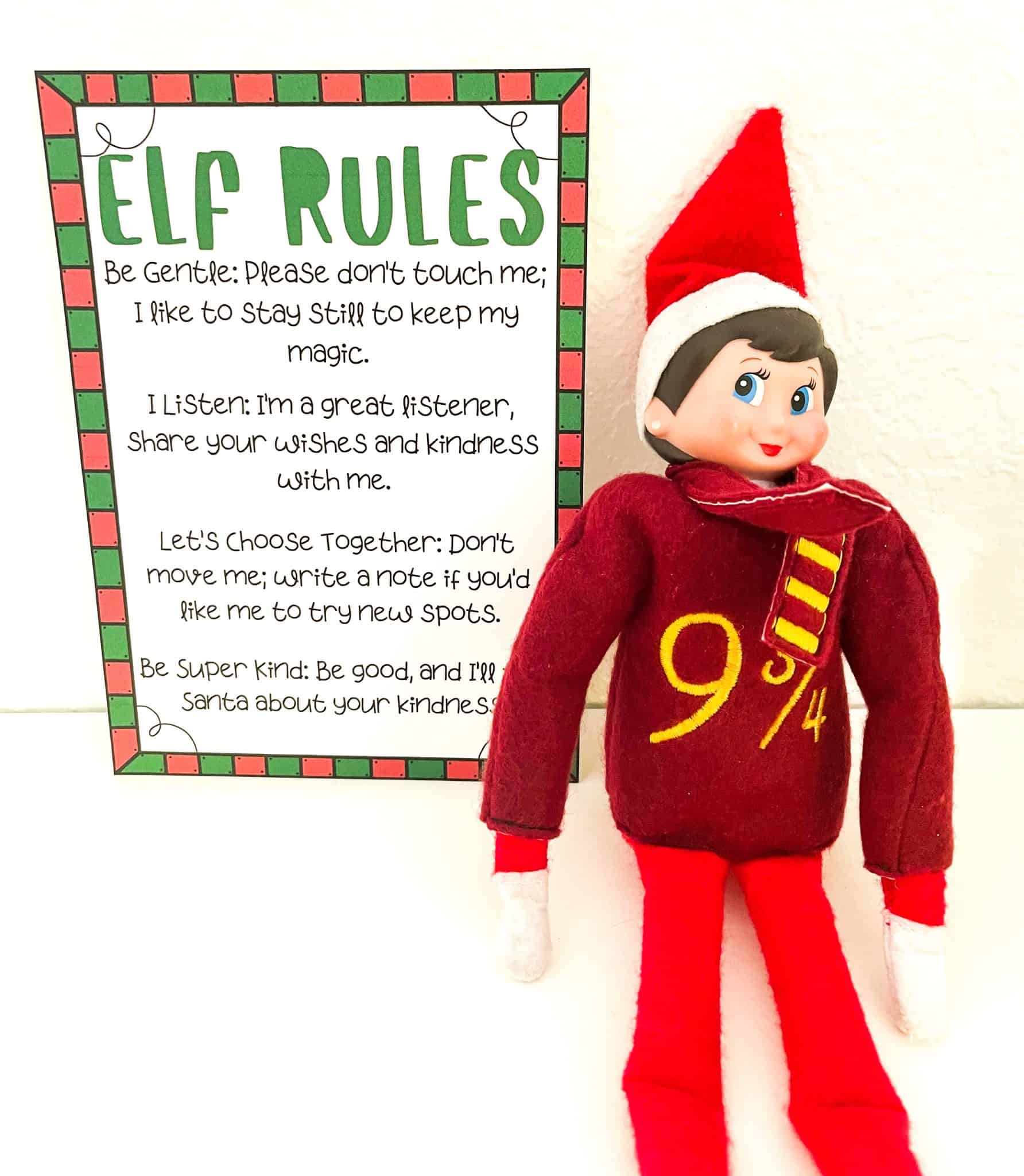 Elf on the Shelf Rules Printable for Kids