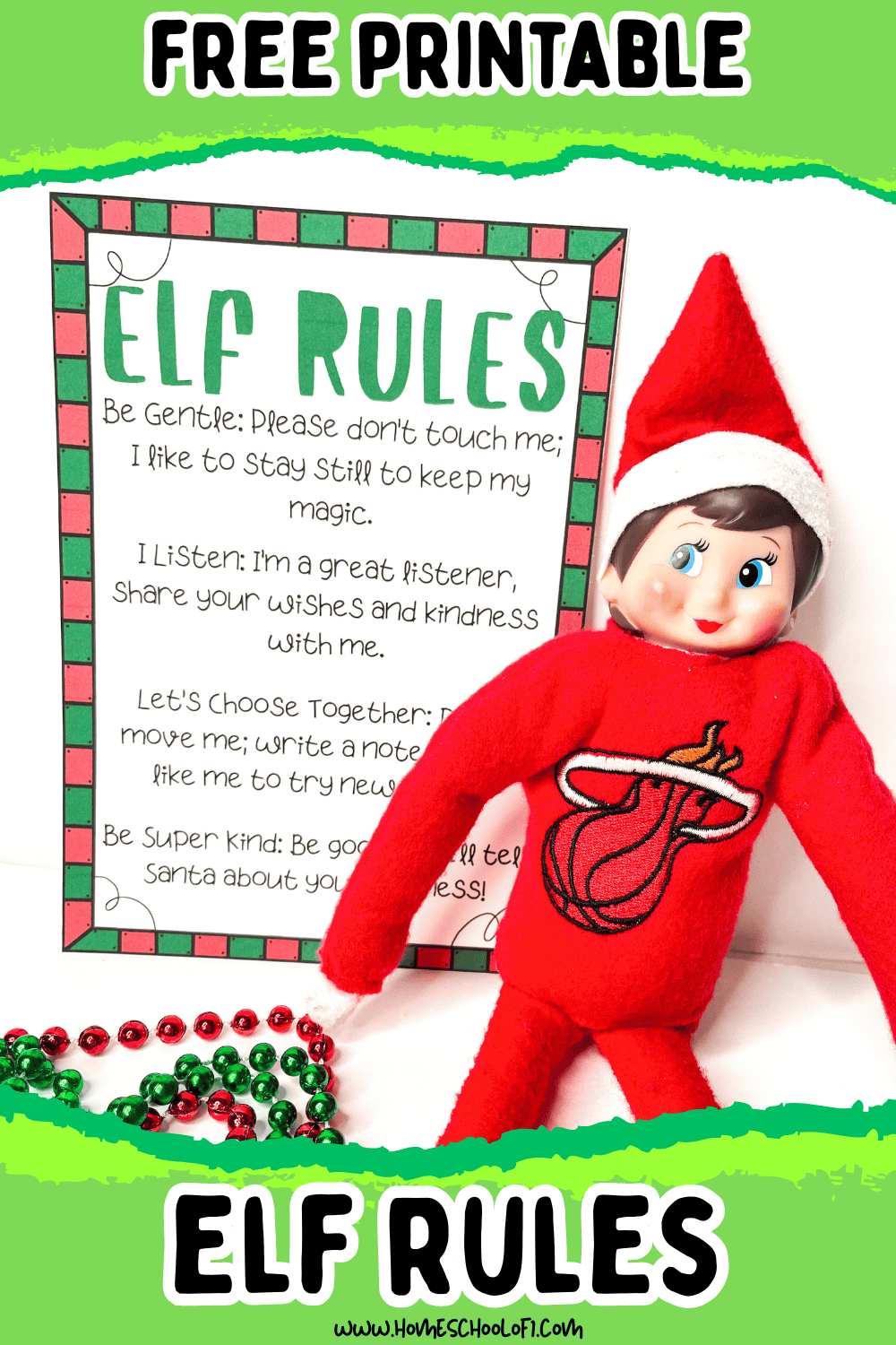Elf on the Shelf Rules Printable for Kids