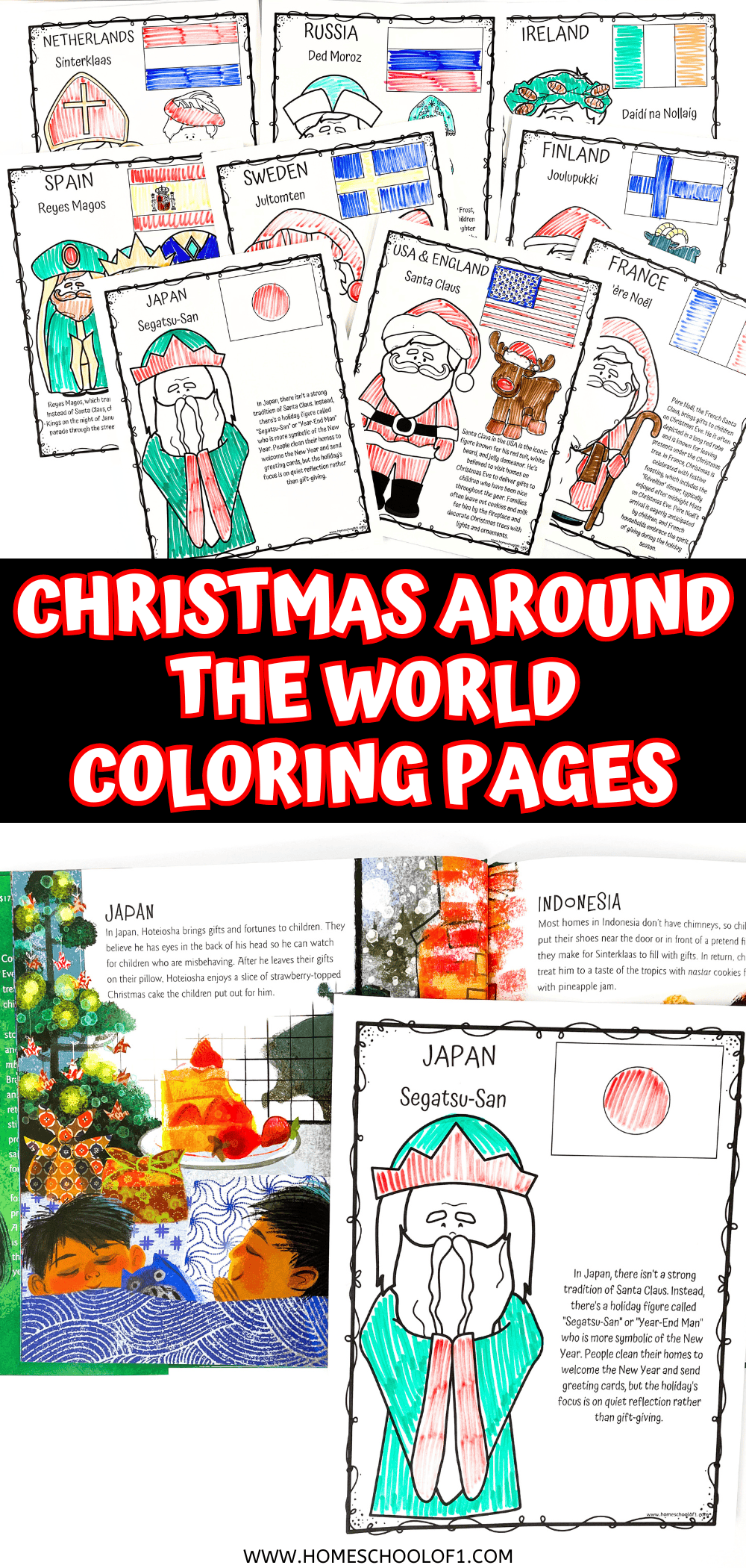 Free Christmas Around the World Coloring Pages