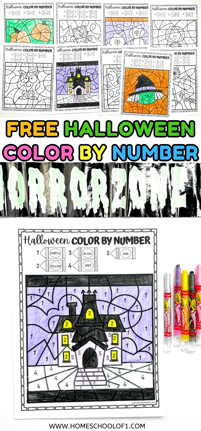 Free Halloween Color by Number Printables