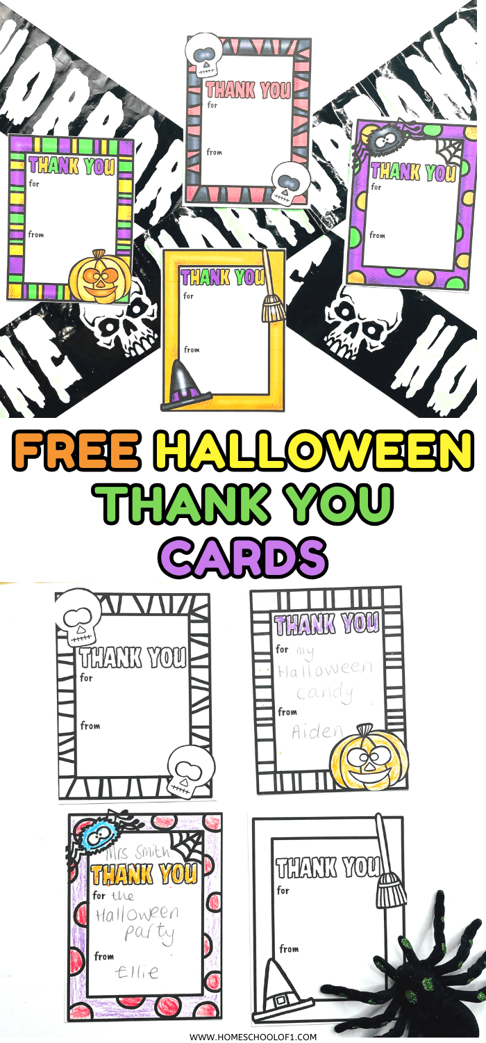 Free Halloween Thank You Cards Printable
