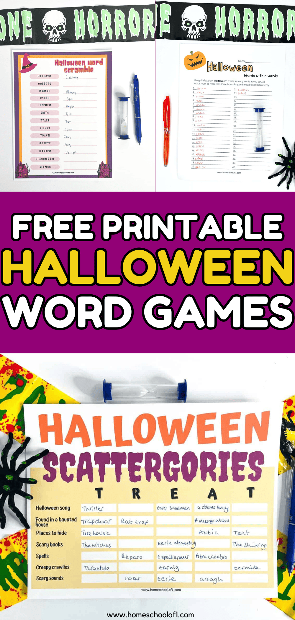 Free Printable Halloween Word Games For Kids