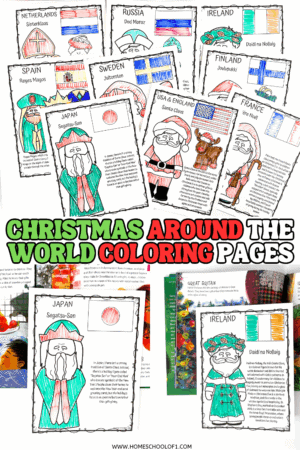 Free Christmas Around the World Coloring Pages