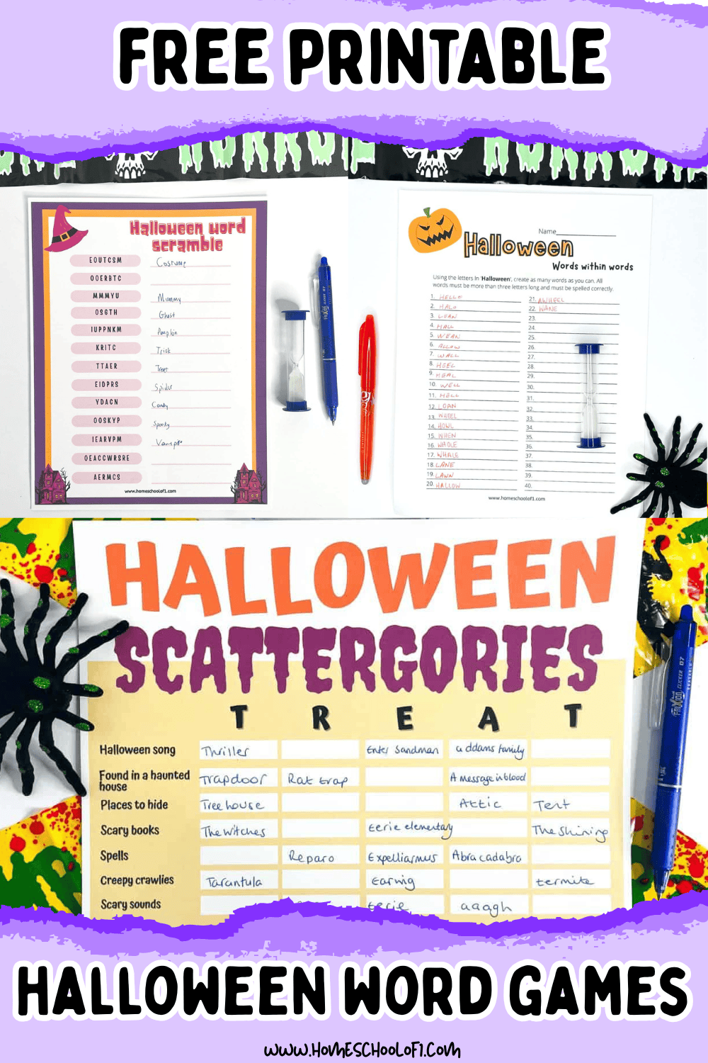 Free Printable Halloween Word Games For Kids