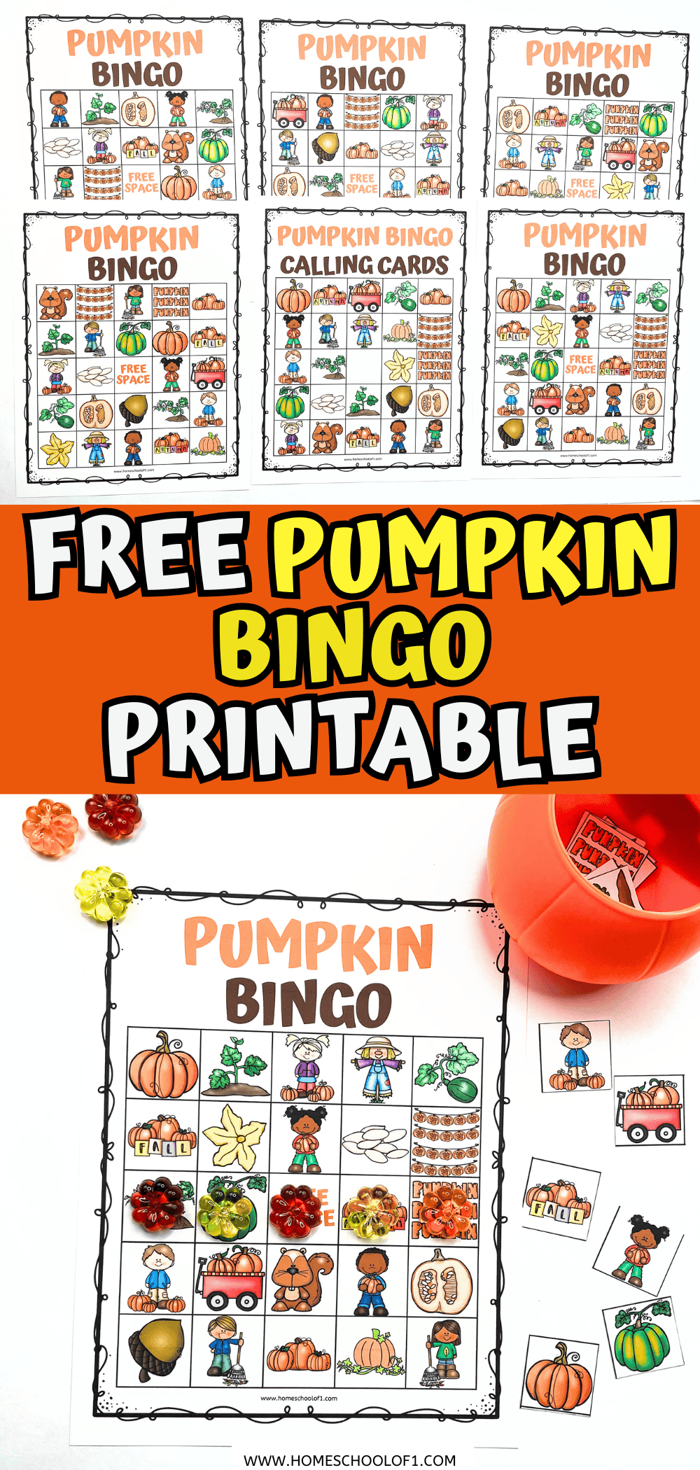 Free Pumpkin Bingo Printable Game For Kids
