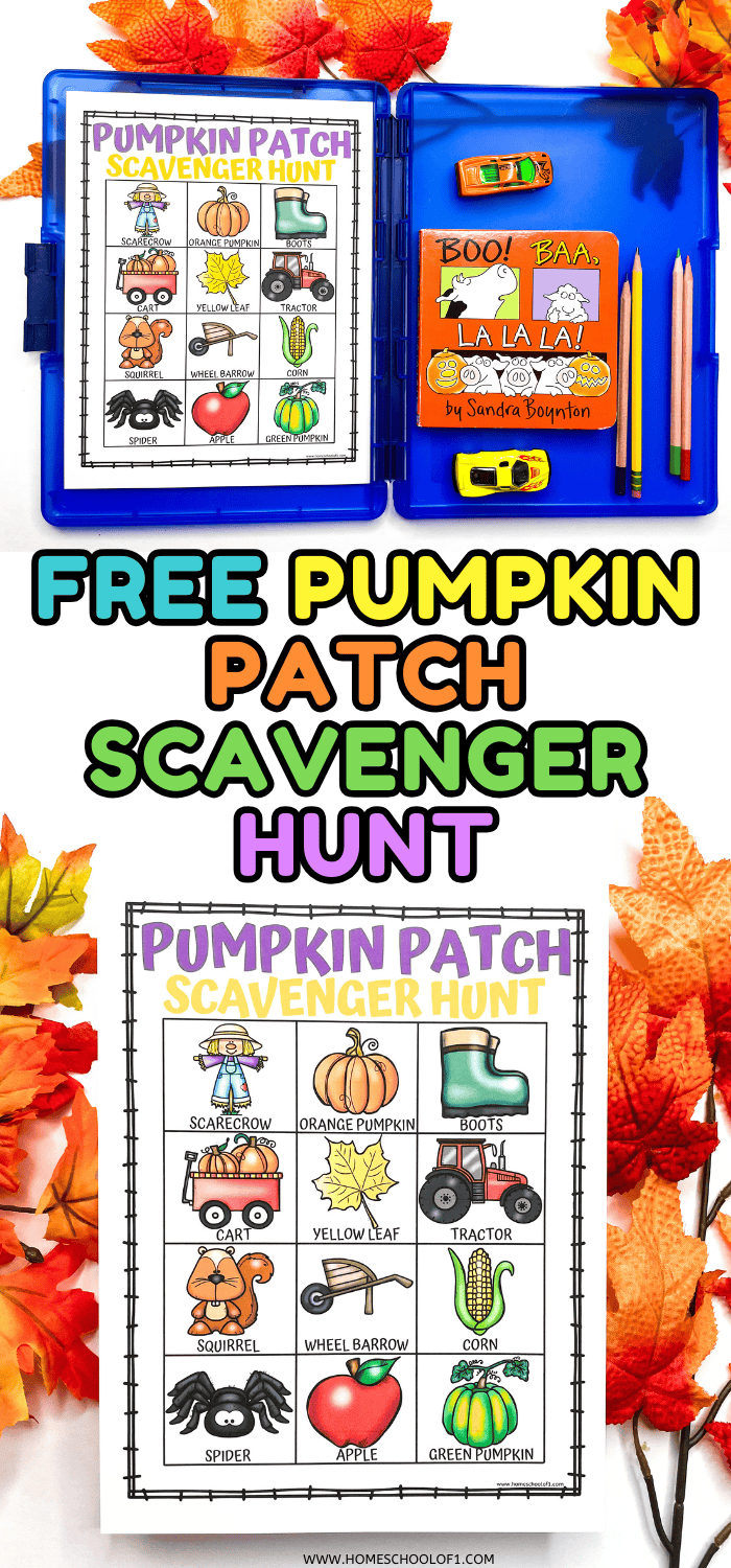 Free Pumpkin Patch Scavenger Hunt Printable