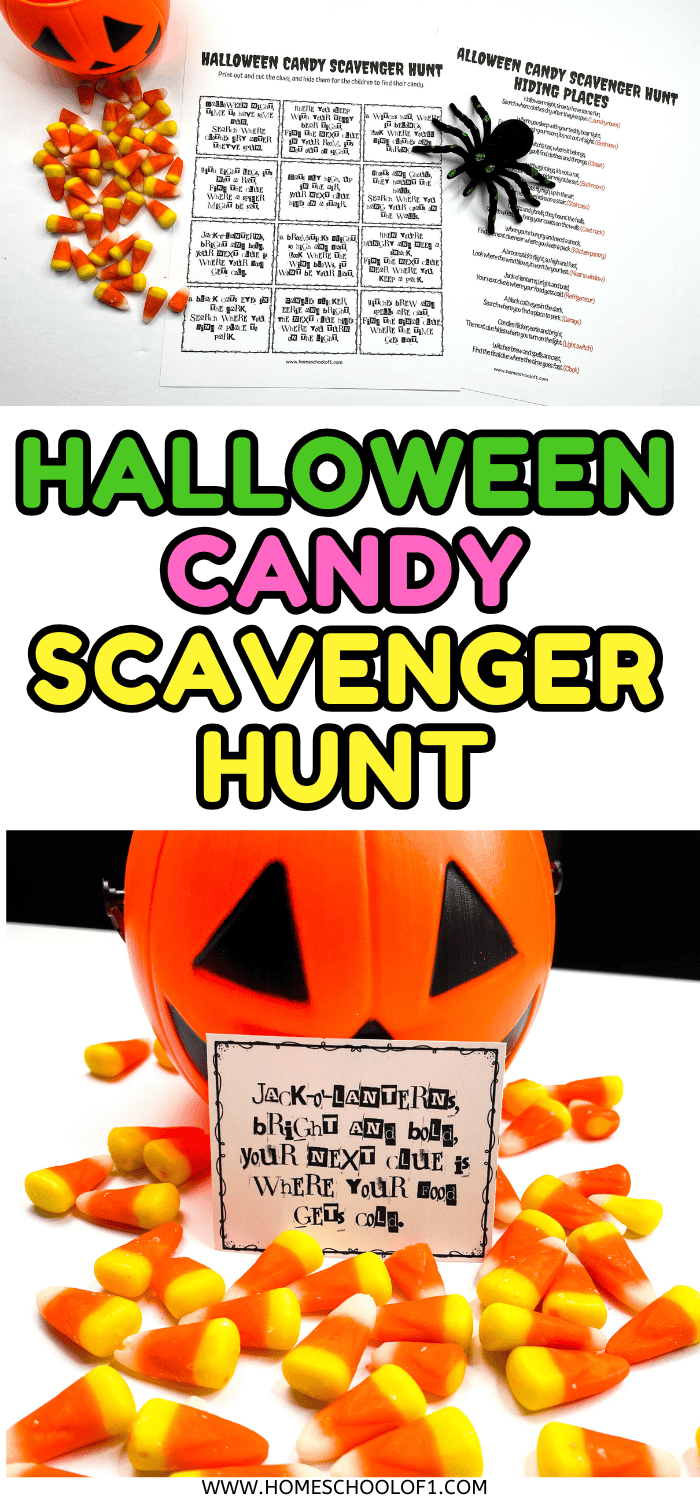 Halloween Candy Scavenger Hunt (Free Printable Riddles)