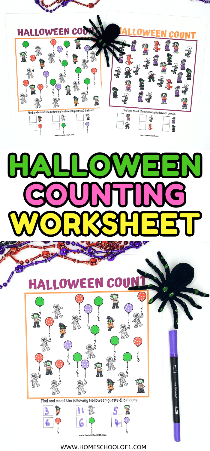 Halloween Counting Worksheets (Free Printables)