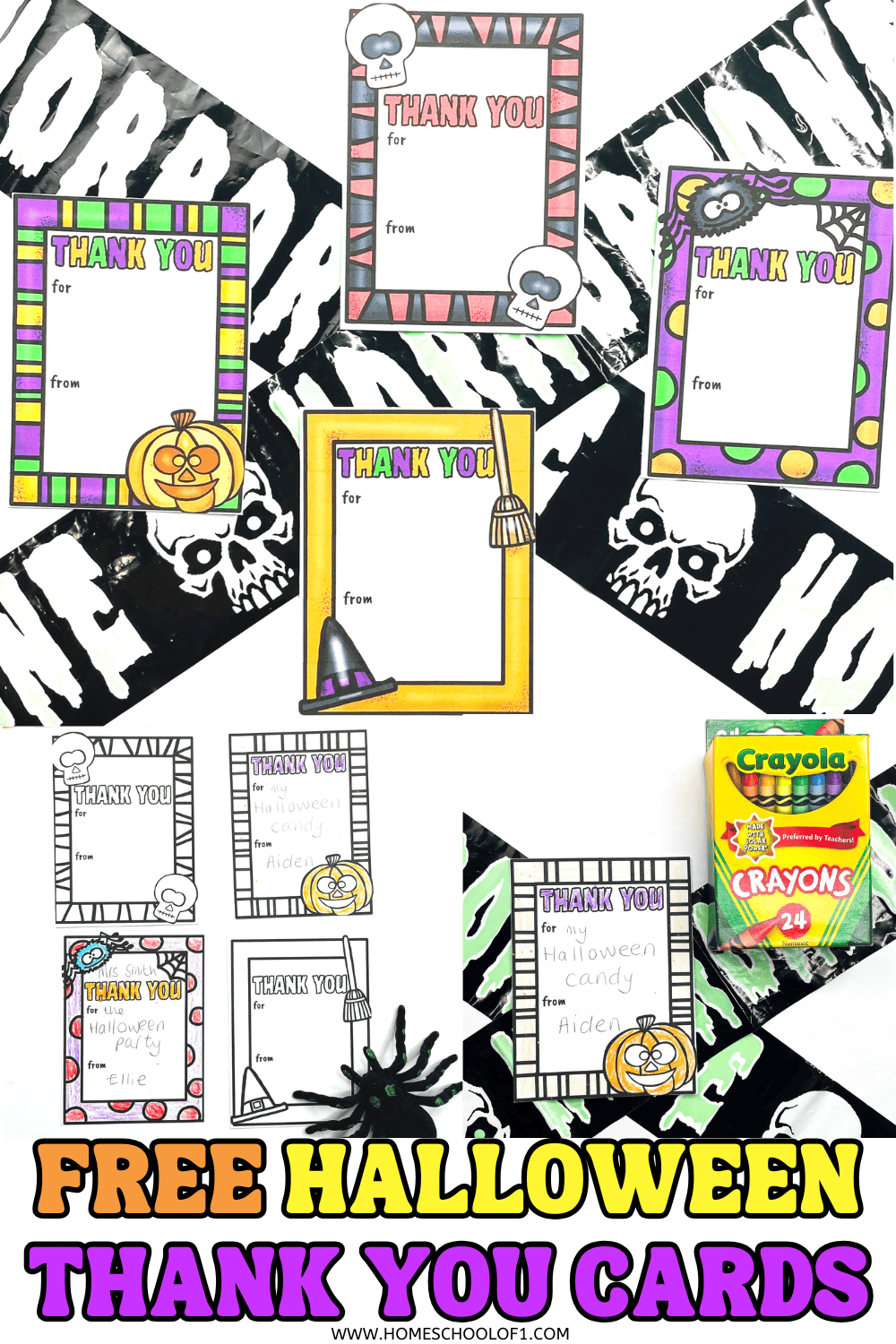 Free Halloween Thank You Cards Printable