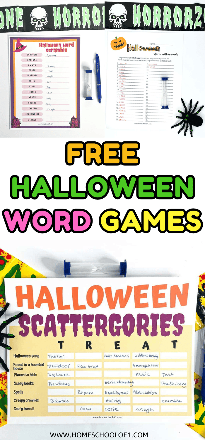 Free Printable Halloween Word Games For Kids
