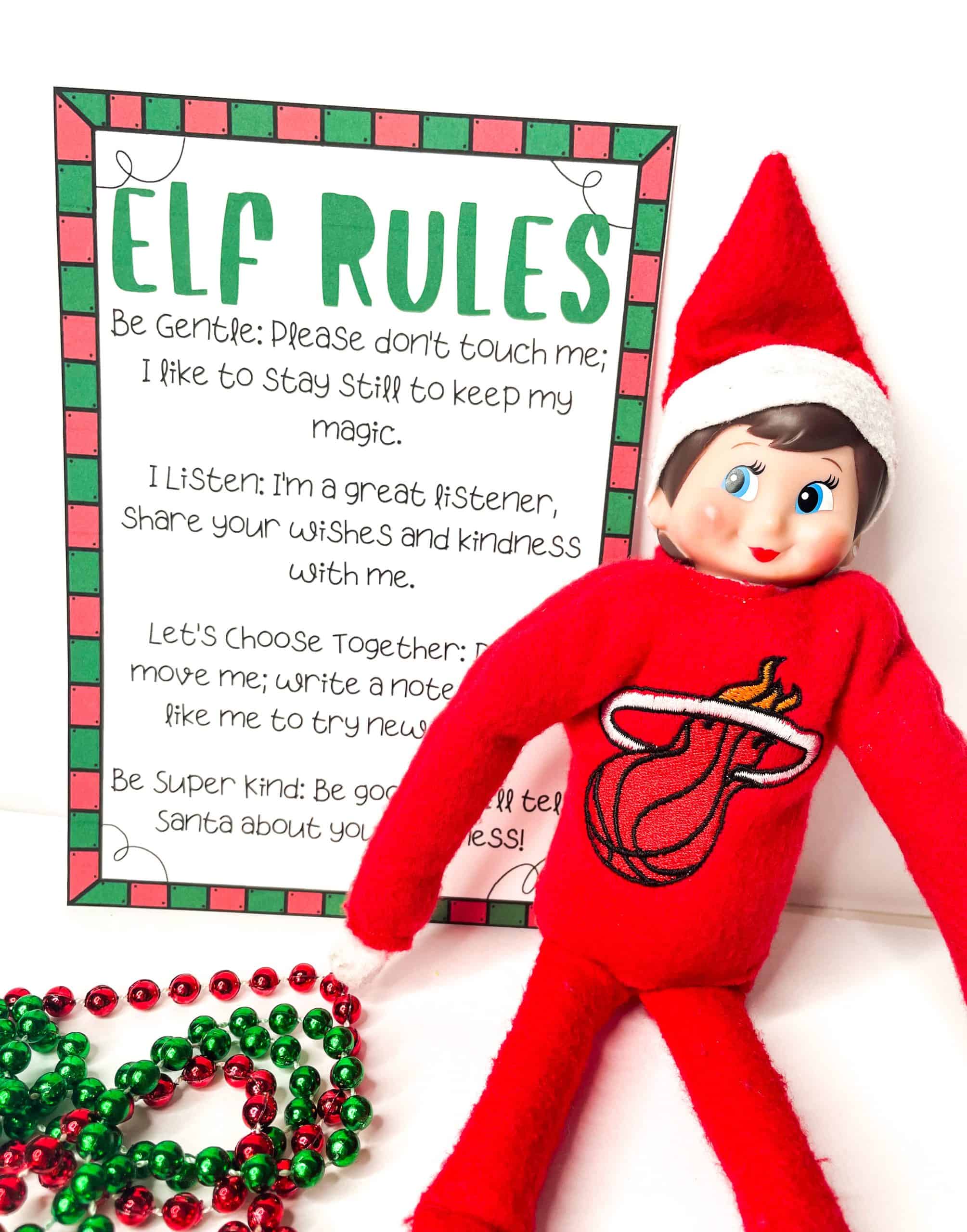 Elf on the Shelf Rules Printable for Kids
