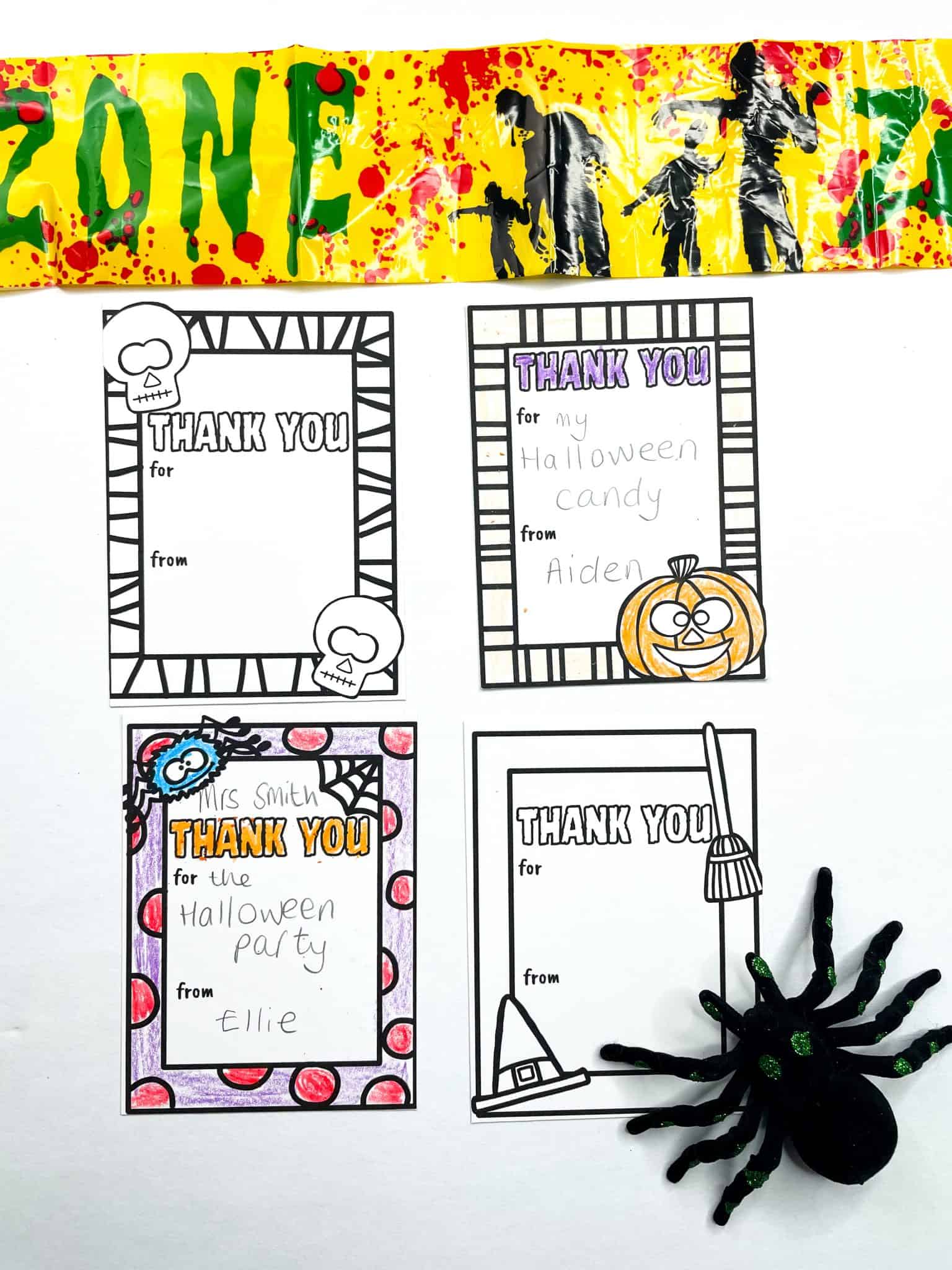 Free Halloween Thank You Cards Printable