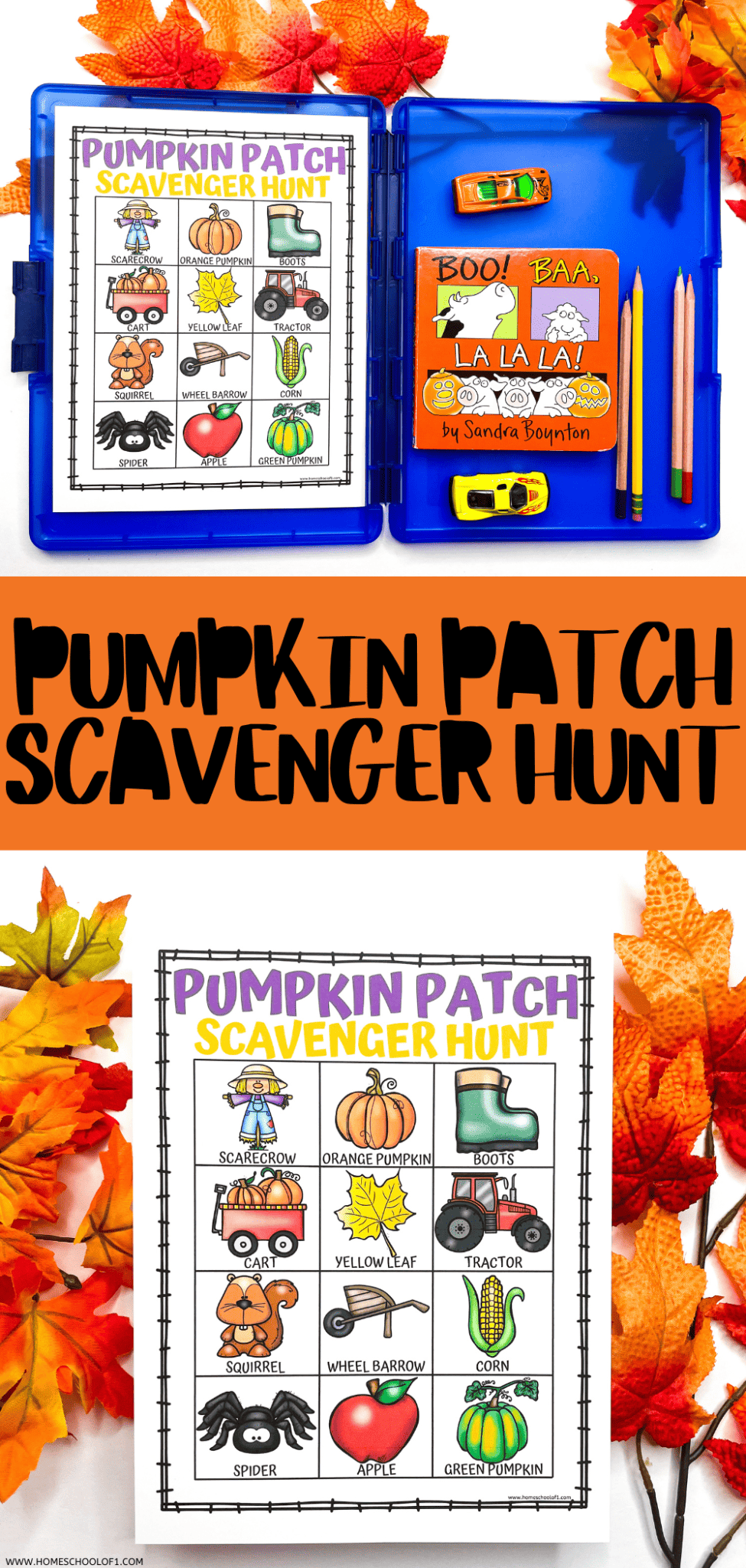 Free Pumpkin Patch Scavenger Hunt Printable