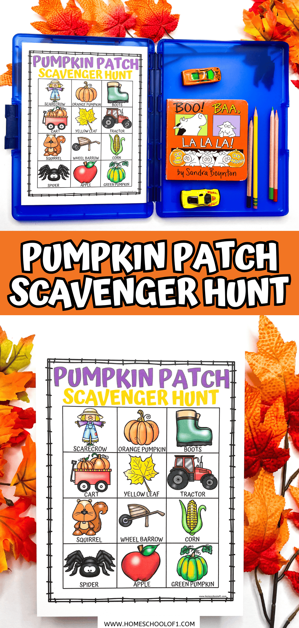 Free Pumpkin Patch Scavenger Hunt Printable