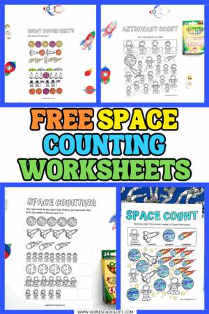 Free Space Counting Worksheets for Preschoolers
