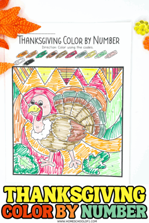 Thanksgiving Color By Number Printables (8 Free Pages)