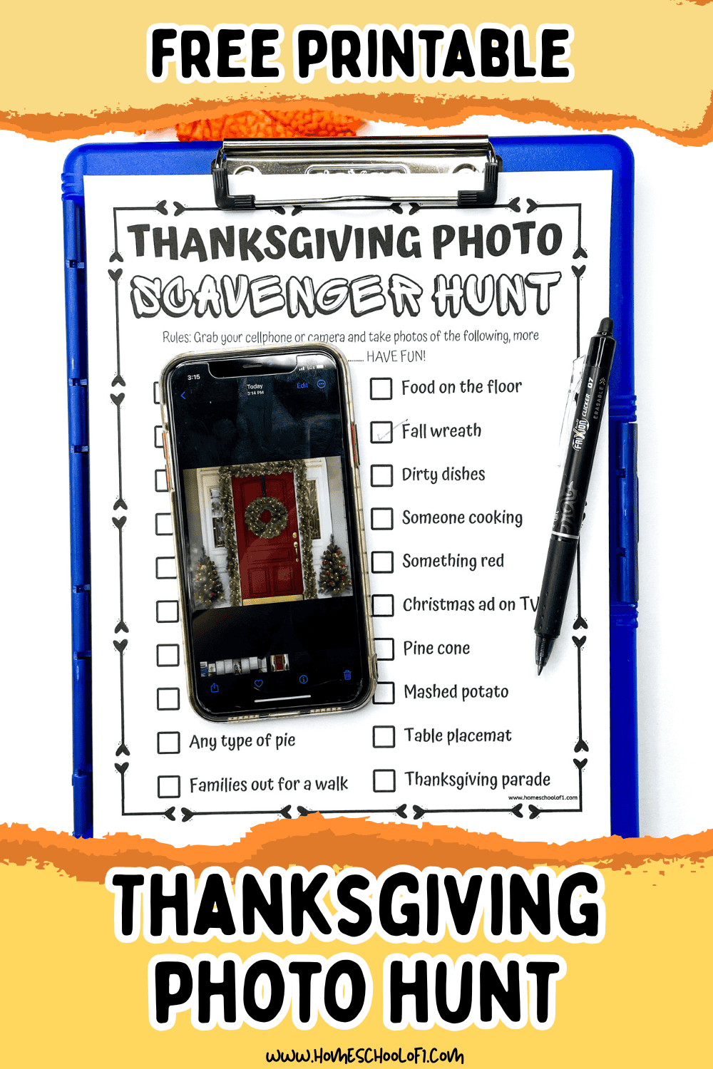Free Thanksgiving Photo Scavenger Hunt For Kids