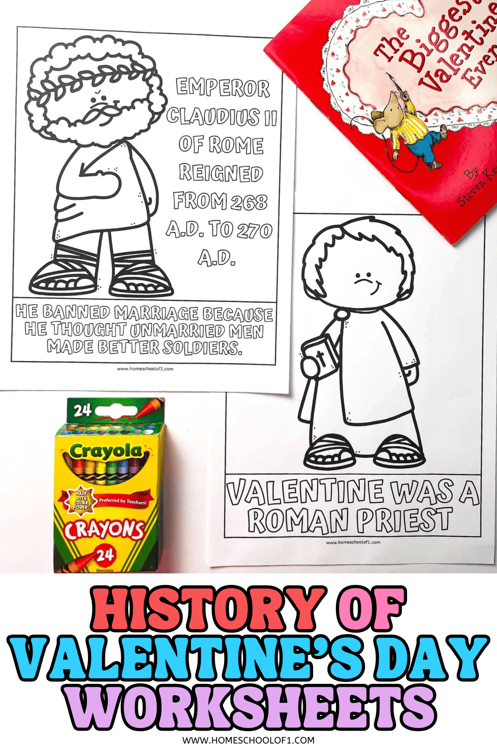 Free History of Valentine's Day Worksheet for Kids