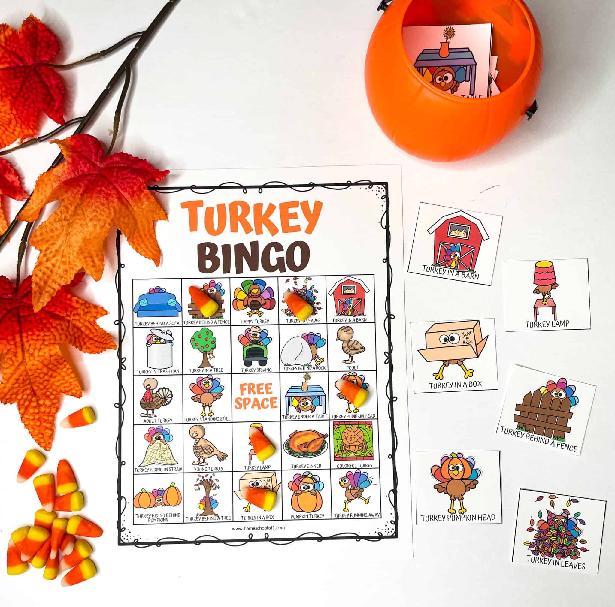 Free Turkey Bingo Cards Printable