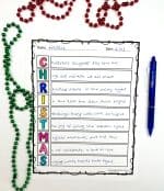 Free Christmas Acrostic Poem Template For Kids