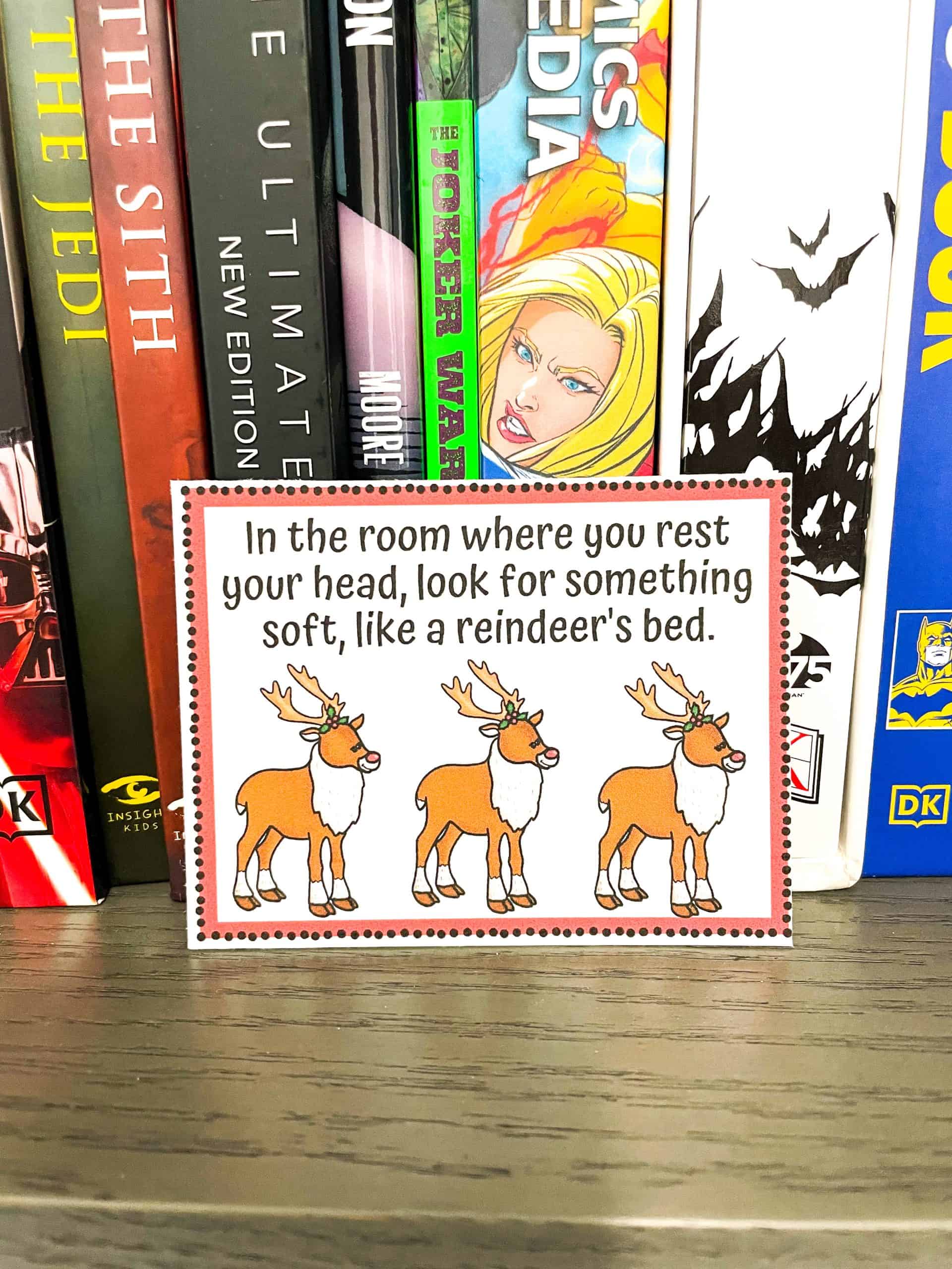 Free Reindeer Scavenger Hunt Clues