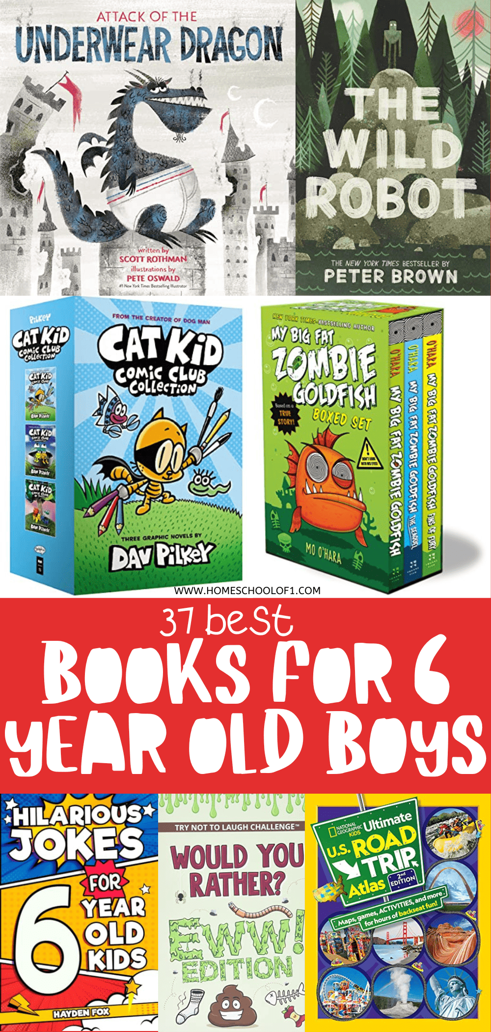 Best Books for 6 Year Old Boys (That They’ll Actually Read)