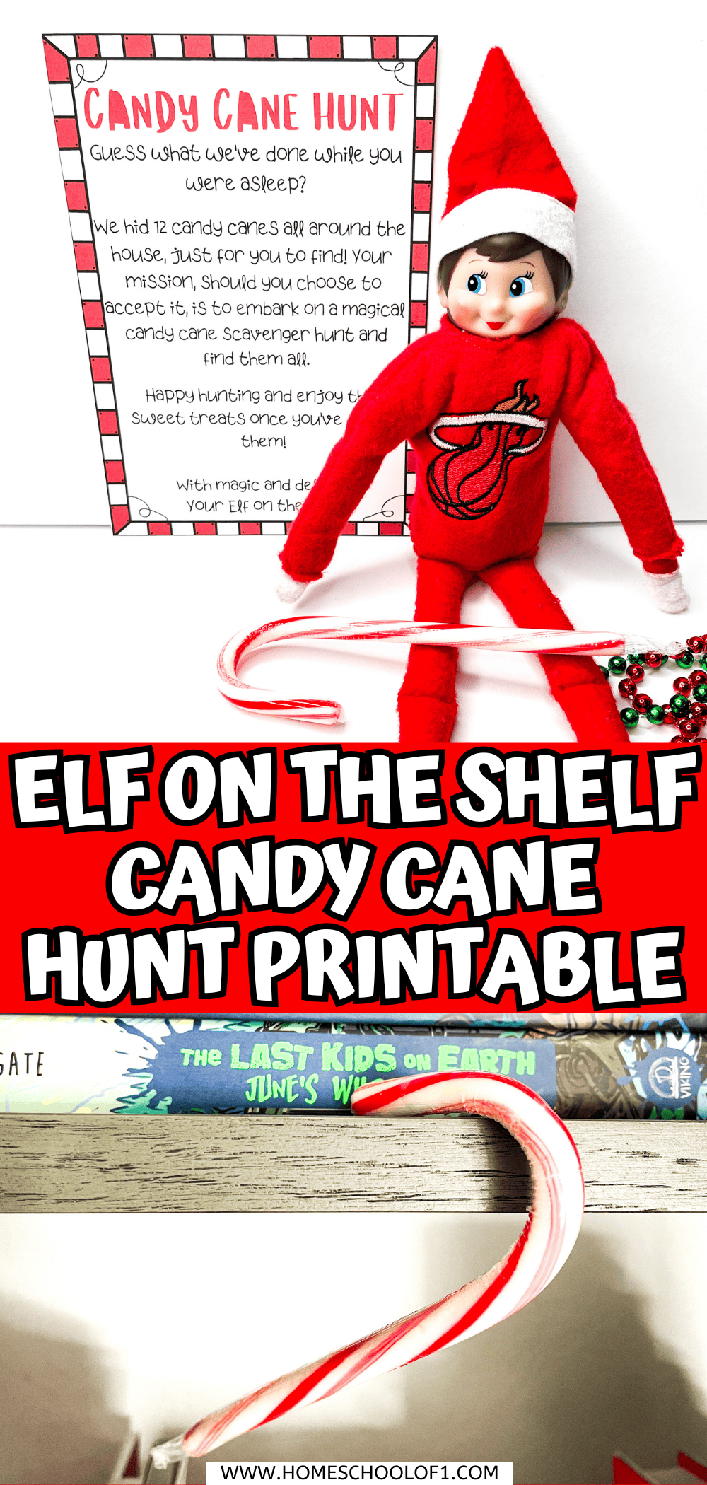 Free Elf on the Shelf Candy Cane Hunt Printable